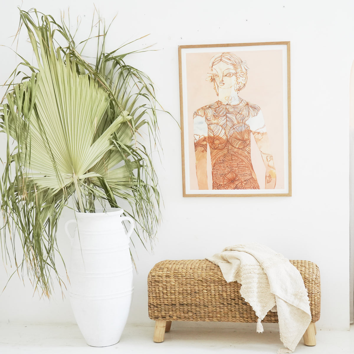 Houda Wooden Bench - TRIBE